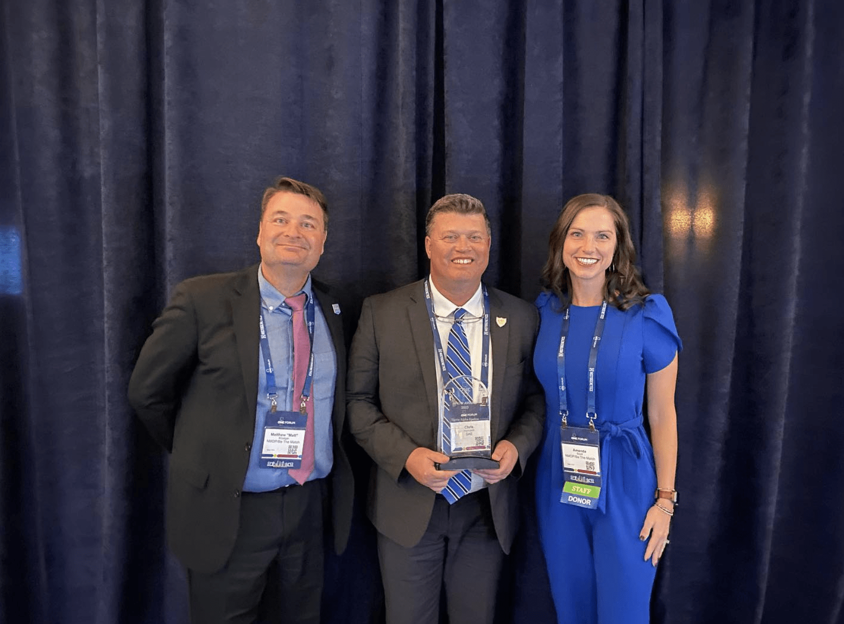 SAE receives the GROW Award at NMDP's ONE Forum awards